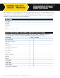 Electrical Inspection Checklist [Free Download] | Finnley Electrical